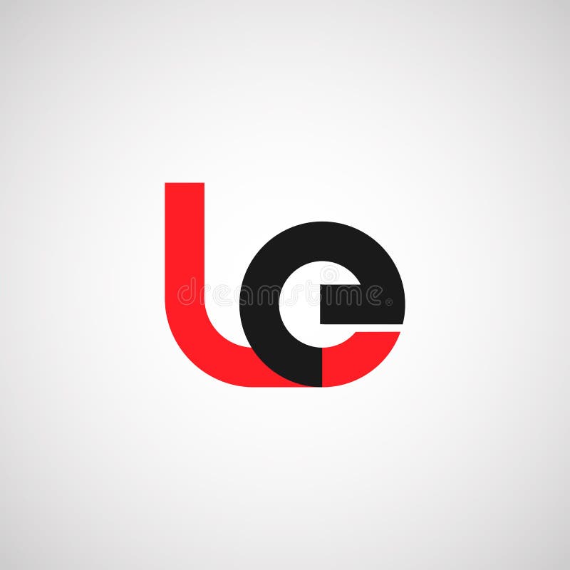 Abstract Letter LE Logo Design Idea. Stock Illustration - Illustration ...