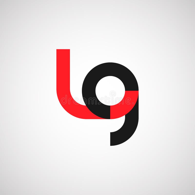 Abstract Letter LG Logo Design Idea. Stock Illustration - Illustration ...