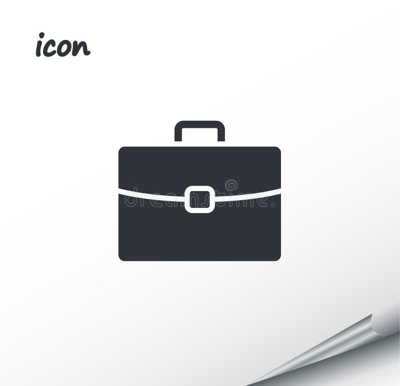 Vector Icon Briefcase on a Wrapped Silver Sheet Stock Vector ...