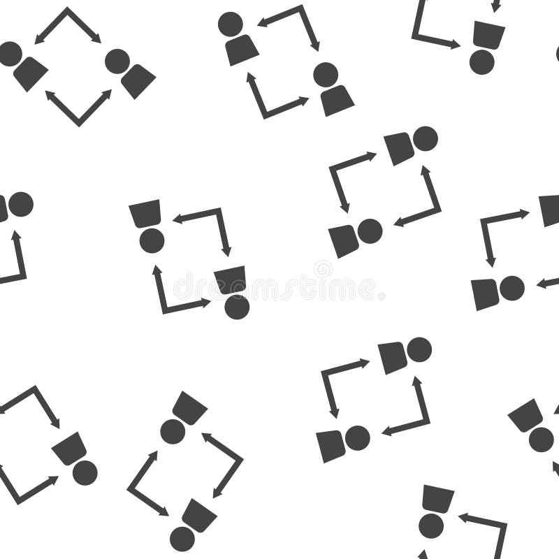 Vector Icon Business Man with Arrow Seamless Pattern on a White ...