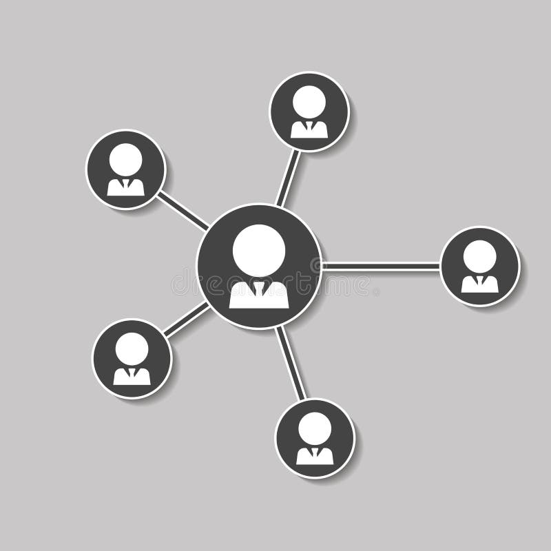 Vector Icon Business Network Consisting of Multiple Users. Icon Stock ...