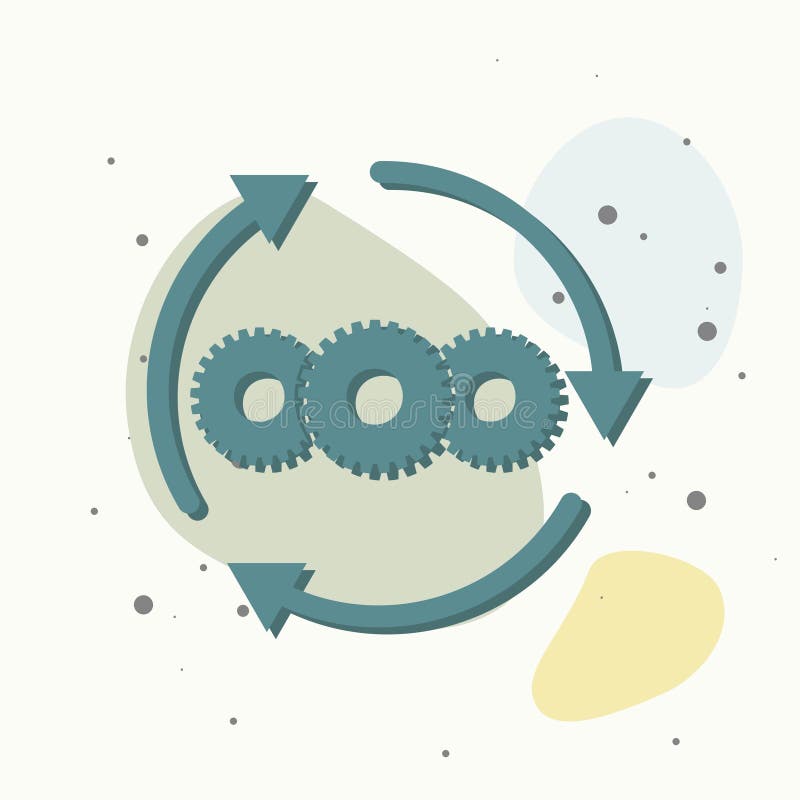 Vector Icon Business Process Optimization. Business Development on ...