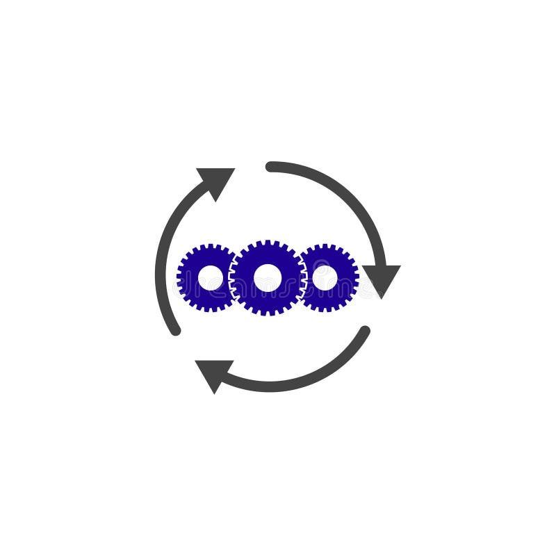 Business Process Optimization Vector Icon. Progress Icon On White ...