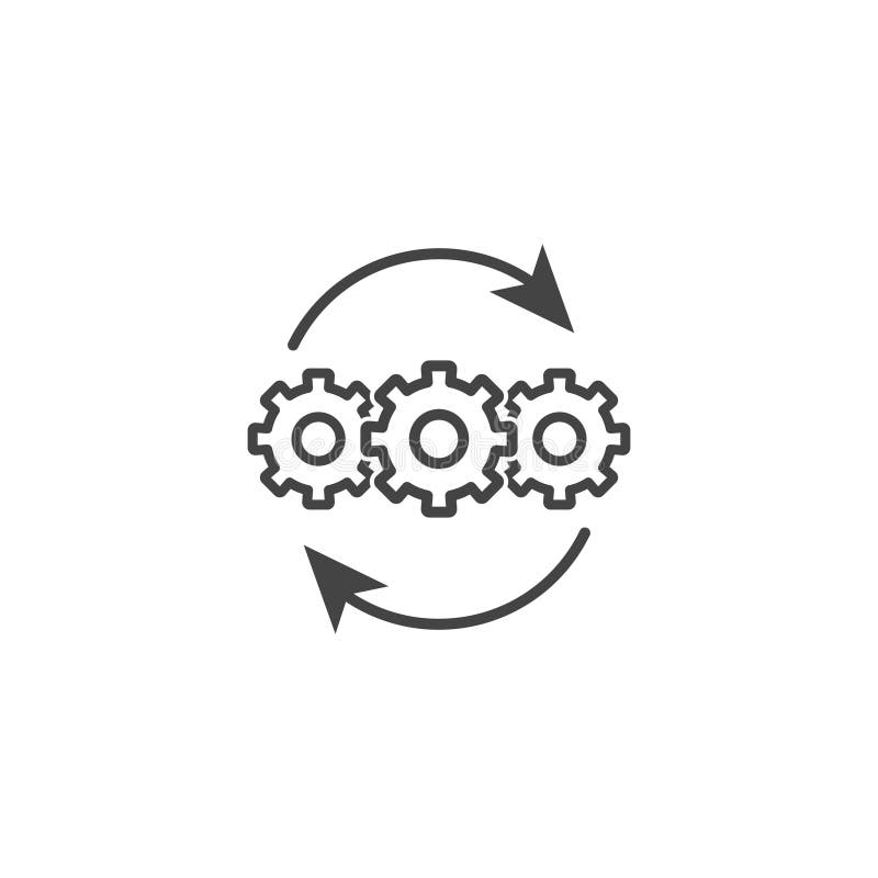 Business Process Optimization Vector Icon. Progress Icon on White ...