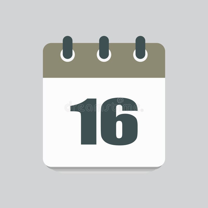 Vector Icon Calendar Day Number 16, 16th Day Month Stock Illustration ... Vector Icon Calendar Day Number 16, 16th Day Month Stock Illustration ...