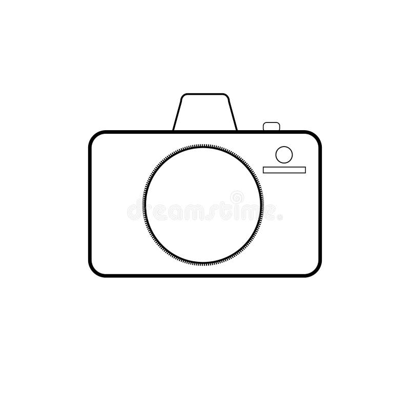 Contour Icon for the Camera Stock Vector - Illustration of portfolio ...