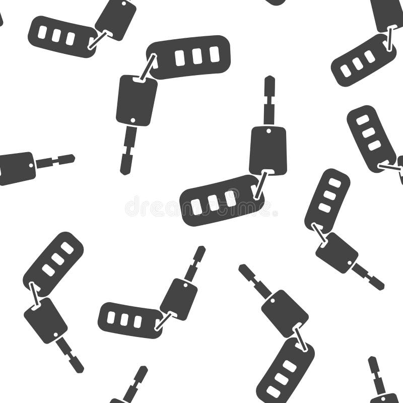 Vector Icon Car Key with a Keychain Pattern on a White Background Stock ...