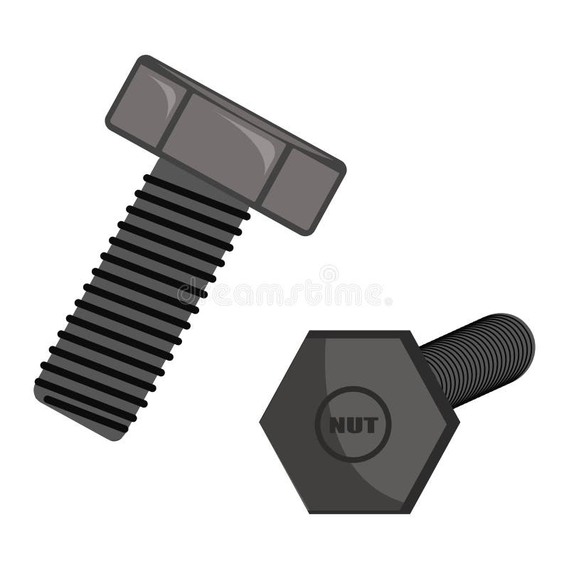 Vector Icon Cartoon Bolt Hexagon Stock Vector - Illustration of detail ...