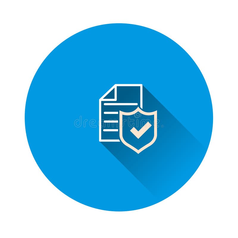 Vector Icon Check Board on Blue Background. Data Security, Insurance ...