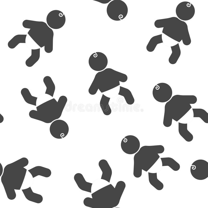 Vector Icon of Child. the Symbol of a Small Man, a Newborn Seamless ...