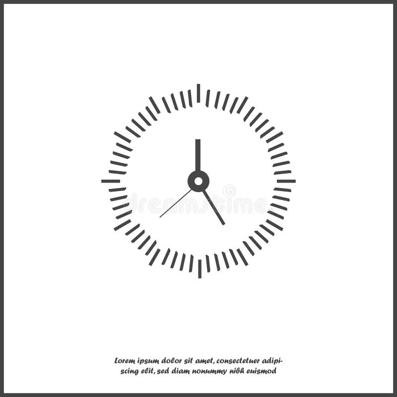 Vector Icon of a Clock. Vector Illustration Clock on White Isolated ...