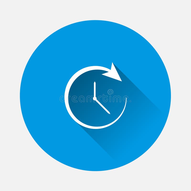 Time Icon On White Background. Flat Style. Clock Icon For Your Web Site ...