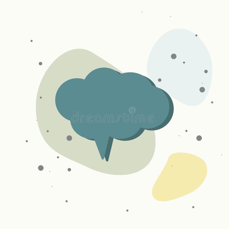 Vector Icon Cloud Conversation on Multicolored Background Stock Vector ...