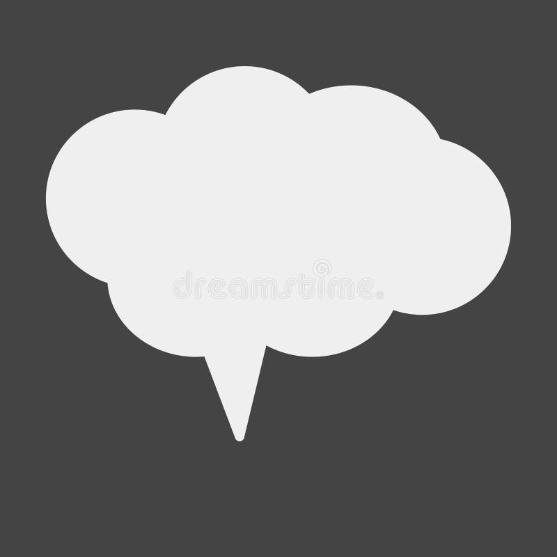 Vector Icon Cloud Conversation. Cloud of Speech on a Gray Background ...