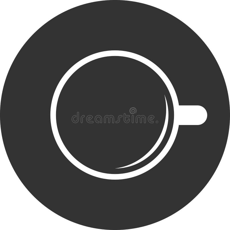 Vector Icon of a Coffee Cup or Tea Cup. Top View Stock Vector ...
