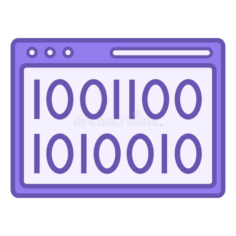 Colored Binary Code Icon. stock vector. Illustration of icon - 310695003