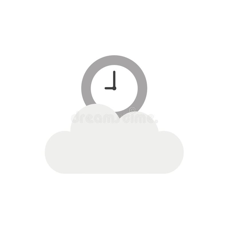 With Clock Cloud Bubble with Cartoon Character Style Stock Vector ...