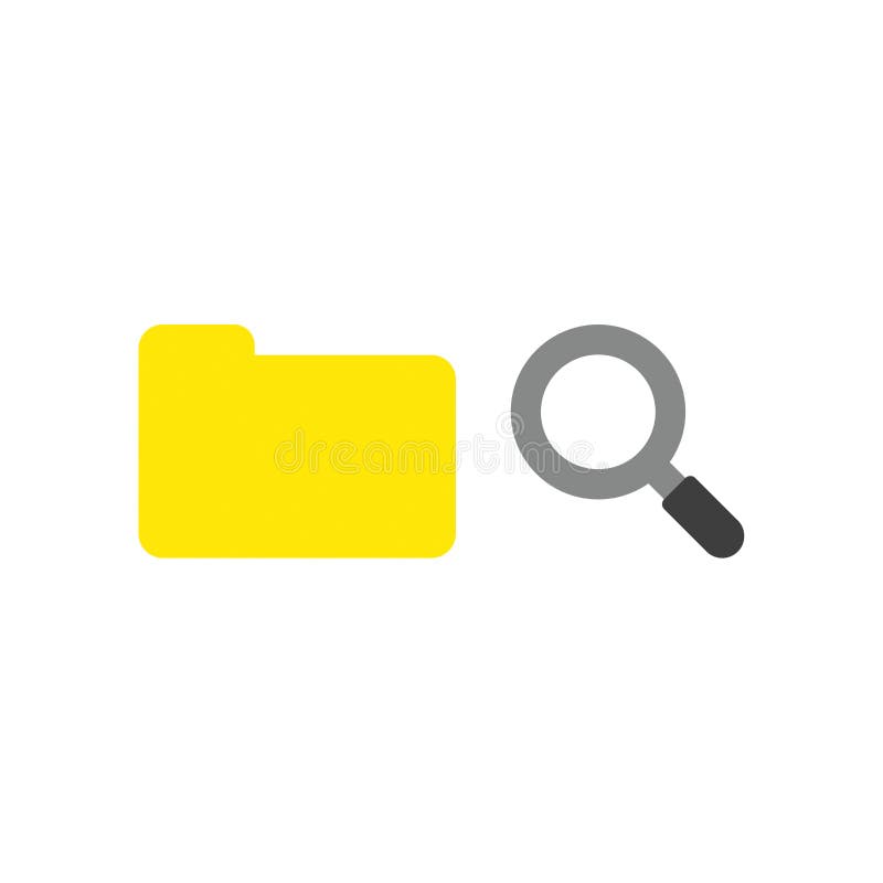 Review Folder Magnifying Glass Icon Stock Illustrations – 109 Review ...