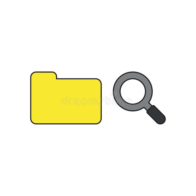 Review Folder Magnifying Glass Icon Stock Illustrations – 95 Review ...