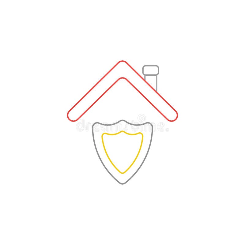 Shield Under Umbrella, 3D Rendering Stock Illustration - Illustration ...