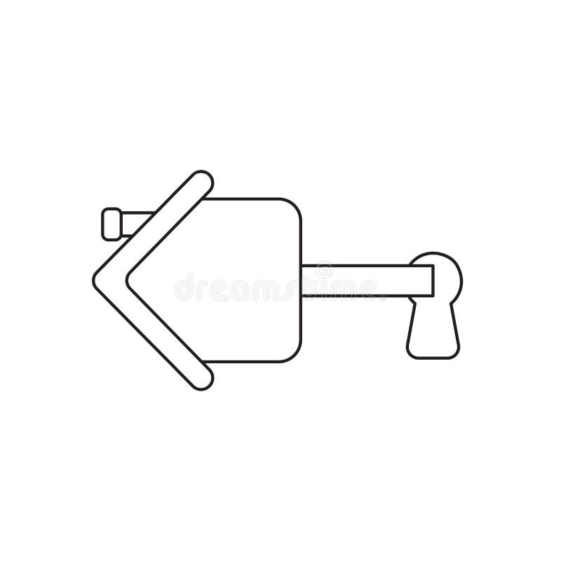 Vector Icon Concept of House Key Inside Keyhole Stock Vector ...