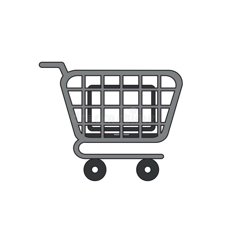 Vector Icon Concept of Laptop Inside Shopping Cart Stock Vector ...
