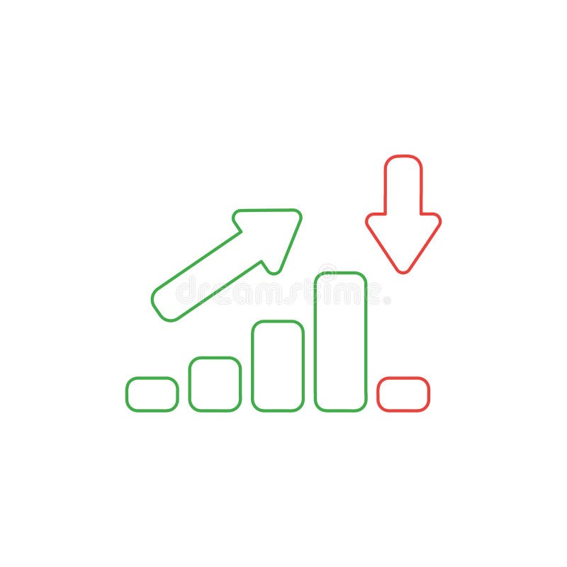 Bar Chart Up Down Arrows Stock Illustrations – 154 Bar Chart Up Down ...
