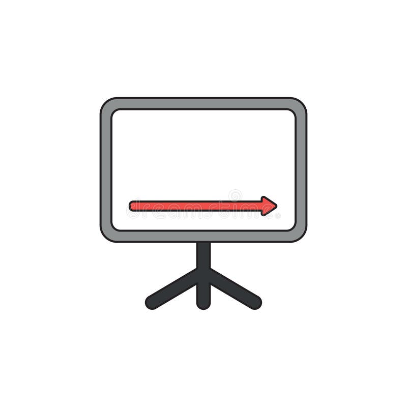 Vector Icon Concept of Sales Chart Arrow Down. Black Outlines and ...