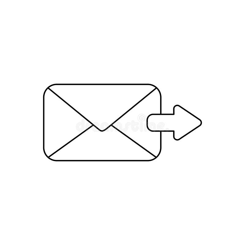 Vector Icon Concept of Send Message or Email with Envelope and Arrow ...