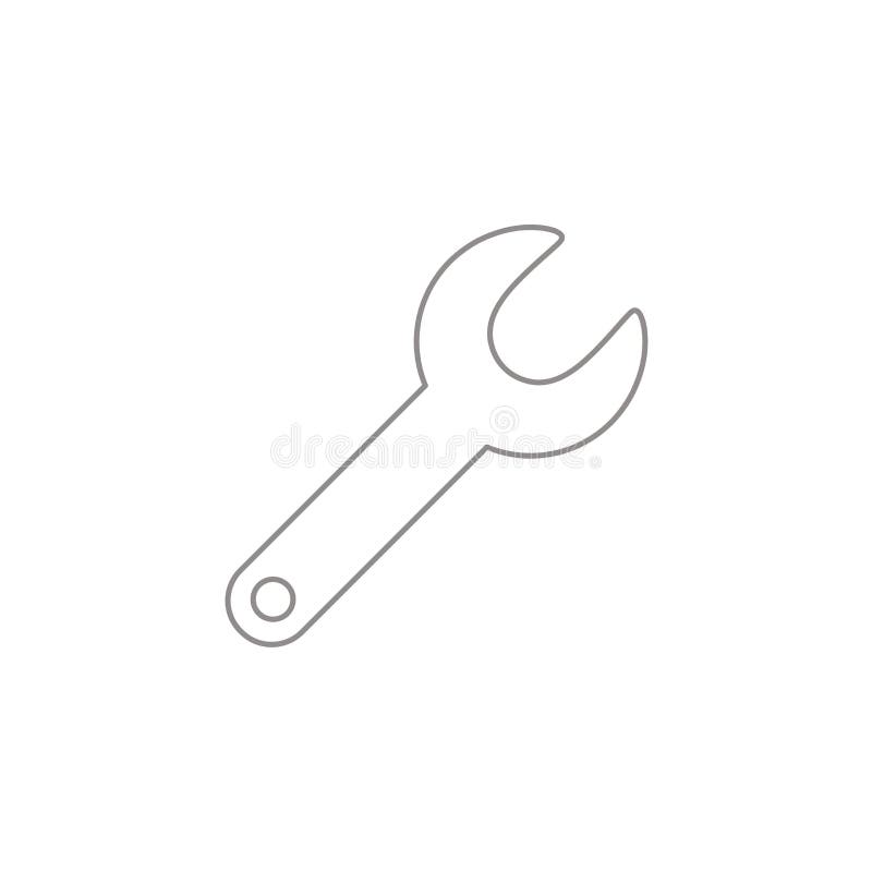 Vector Icon Concept of Spanner. Color Outlines Stock Vector ...