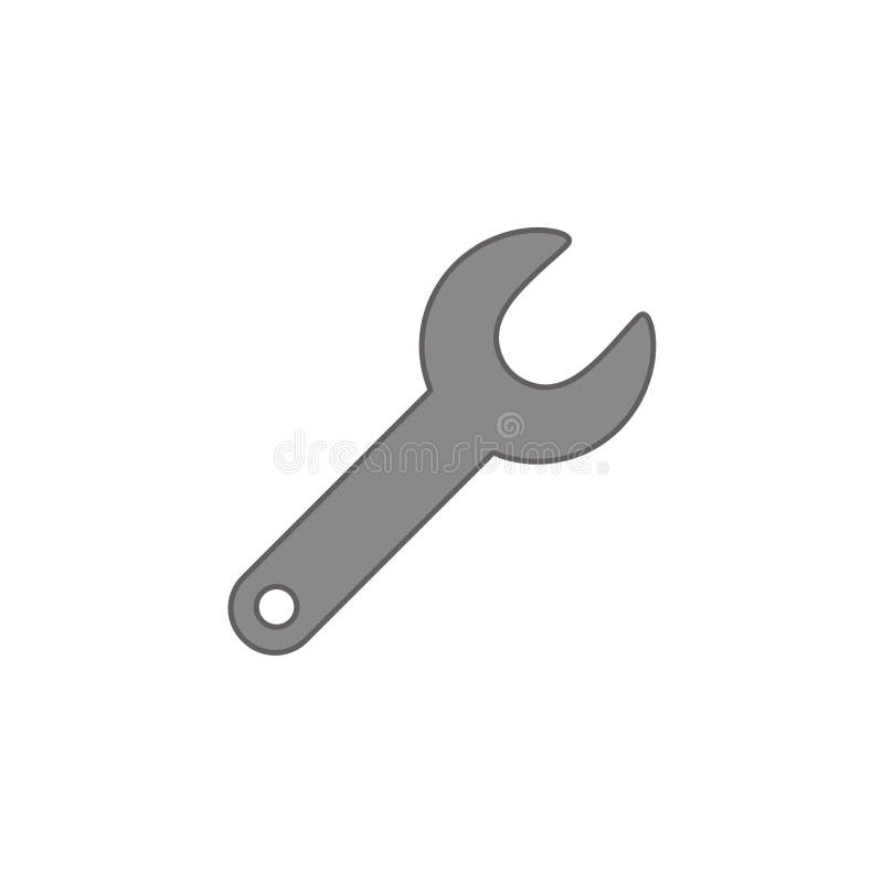 Vector Icon Concept of Spanner.Colored and Color Outlines Stock Vector ...