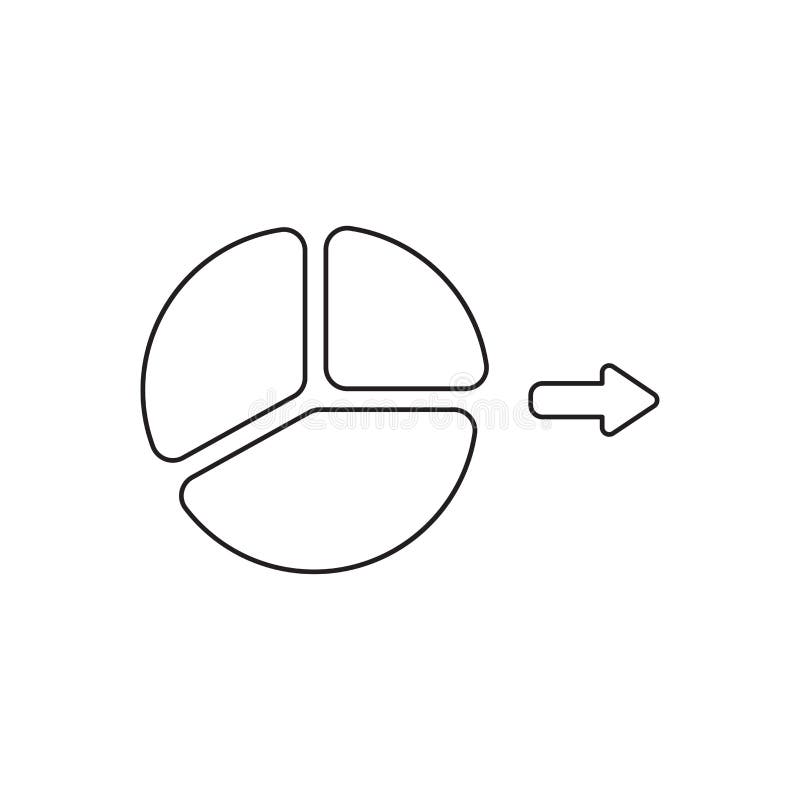 Vector Icon Concept of Three Parts Diagram Stock Vector - Illustration ...