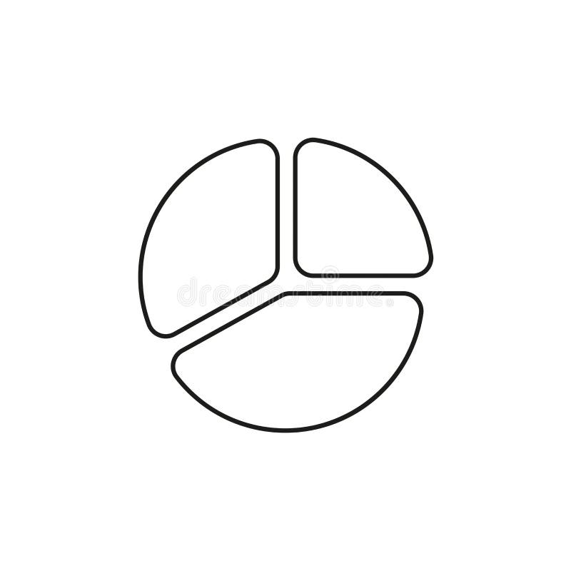 Vector Icon Concept of Three Parts Diagram. Black Outlines Stock Vector ...