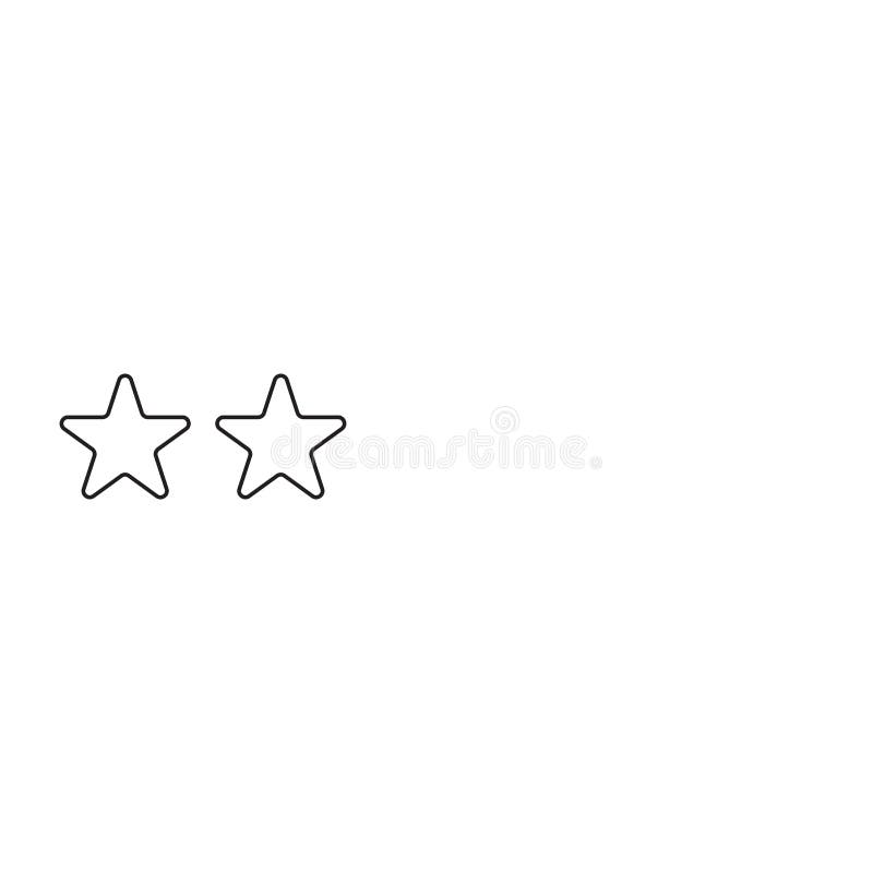 Vector Icon Concept of Two Stars Stock Vector - Illustration of ...