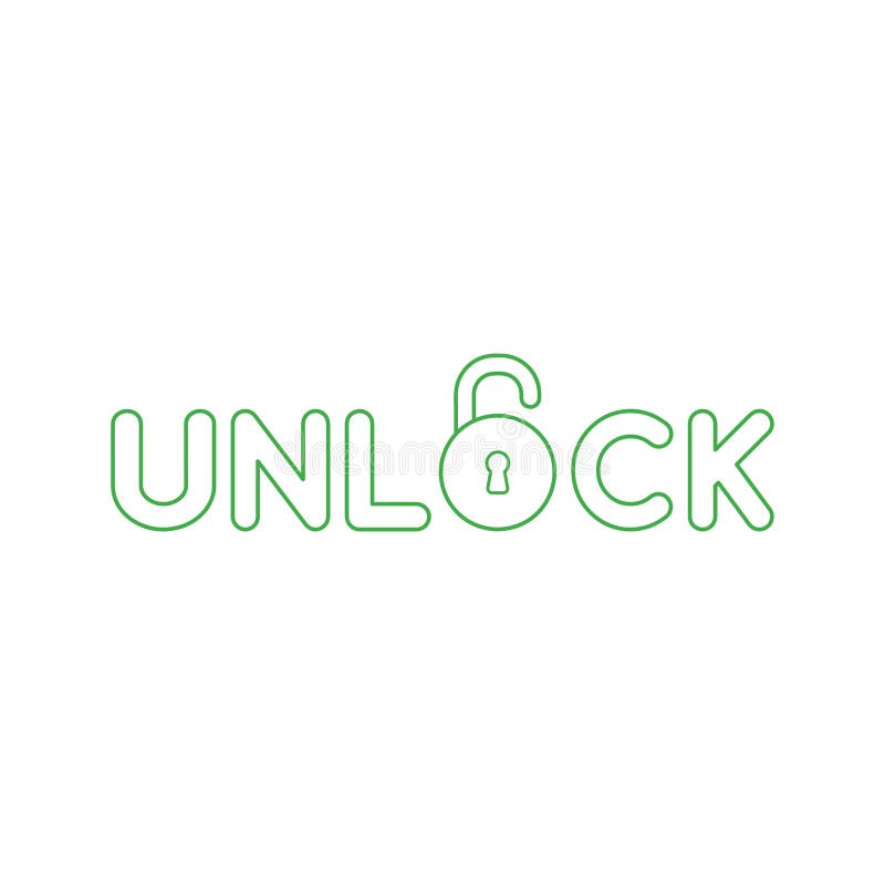 Opened and Unlock Lock 3D. Isolated. Security Stock Illustration ...