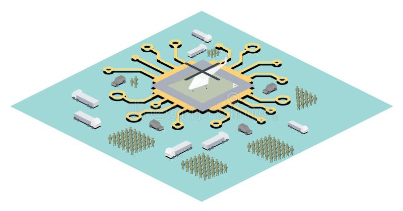 Vector Icon. CPU Processor. Army Military Equipment Stock Vector ...