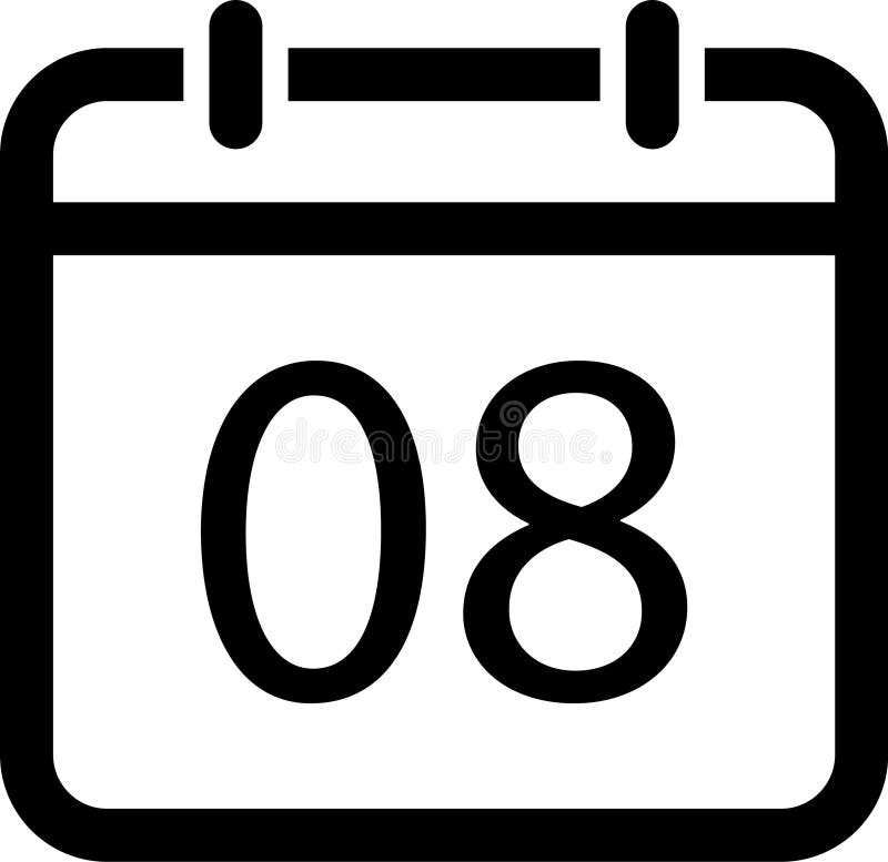 Vector Icon of Date on Tear-off Calendar As Reminder of Event Stock ...