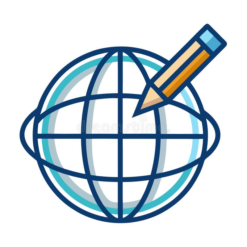 Globe with Pencil Icon: Global Writing, Editing, and International ...