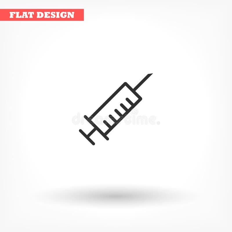 Syringe Vector Icon , Lorem Ipsum Flat Design Stock Illustration ...