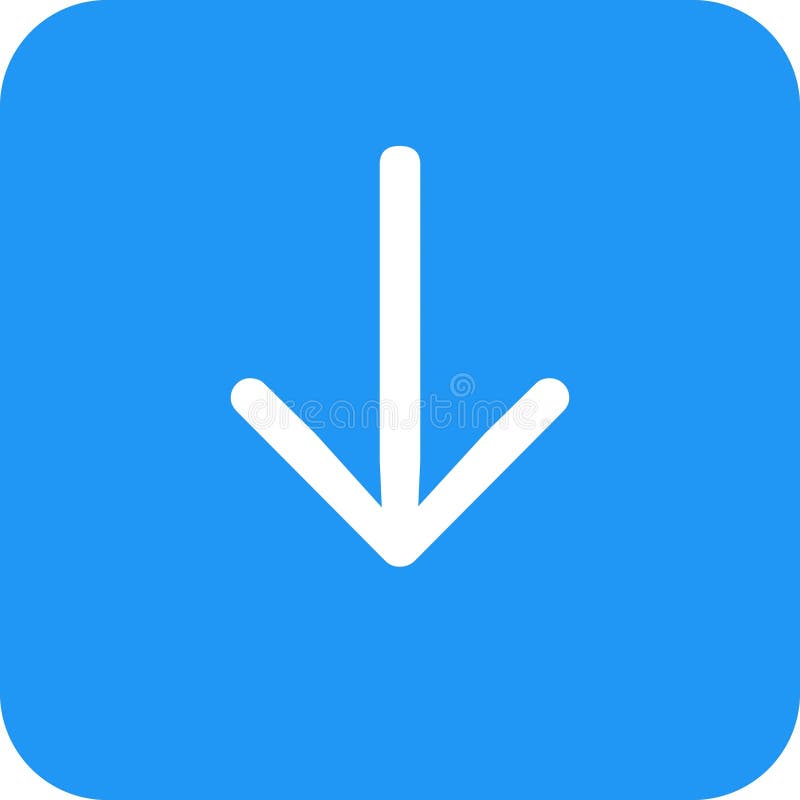 Arrow Down Flat Icon Designed. Stock Illustration - Illustration of brand, cartoon: 337030109