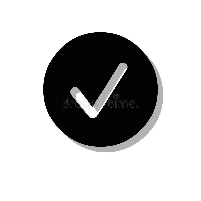 Vector Icon Designed for Symbol of Reprents True Mark in Circle. Stock ...