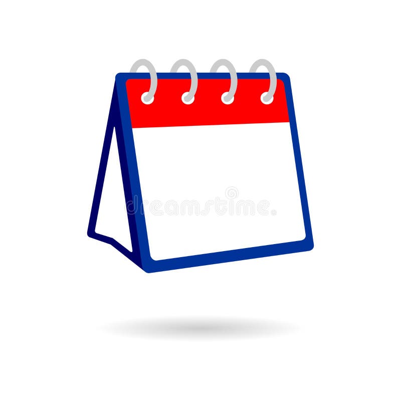 Vector Icon of Desk Calendar. Stock Vector - Illustration of page ...