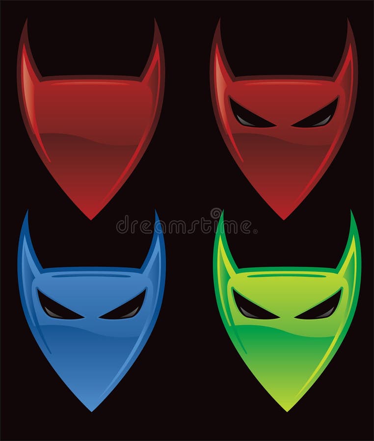 Devil`s Head Web 2.0 Vector Icon Set Stock Vector - Illustration of ...