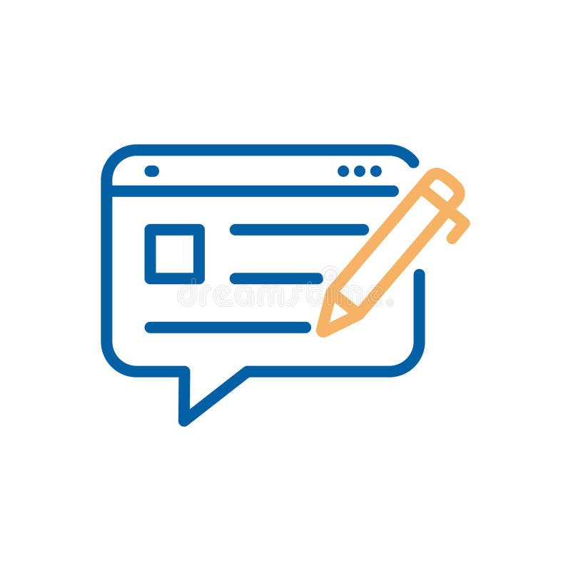 Vector Icon in 3 Different Styles. Blogging Web Page, Speech Bubble ...