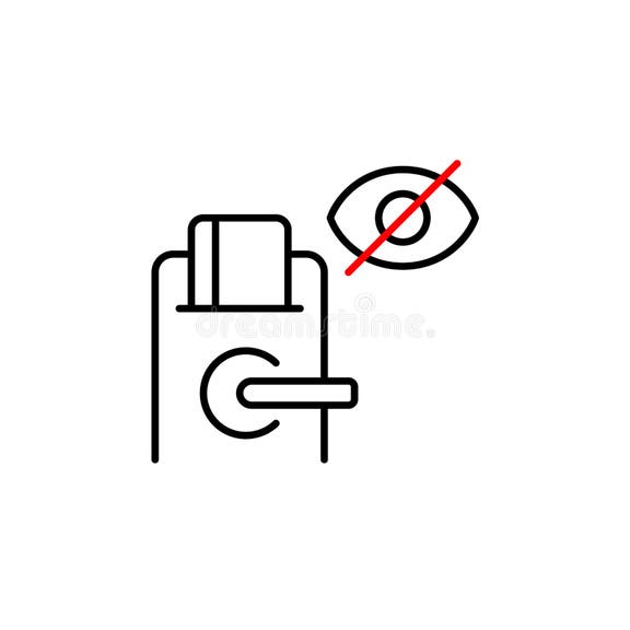Vector Icon of Digital Lock with No Eye, Symbolizing Secure Access ...
