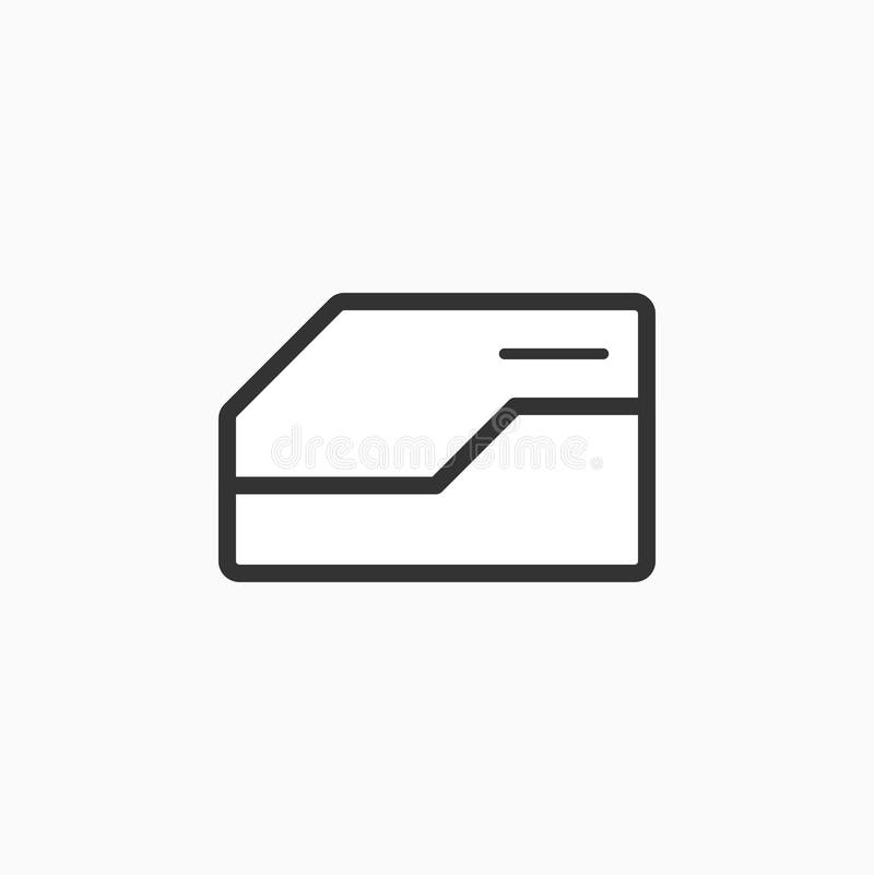 Vector Icon Document Horizontal in a Thin Line. Sign Icon File ...