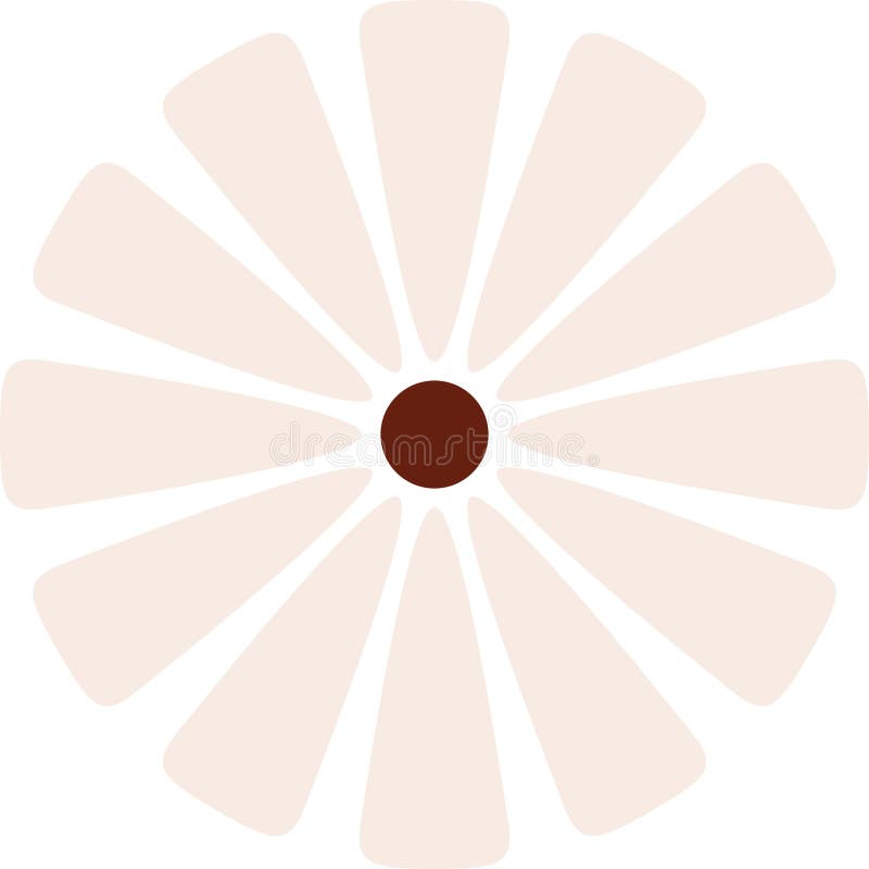 Icon Drawing of a Symmetrical Flower Stock Vector - Illustration of ...