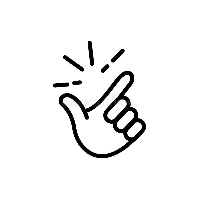 Vector Icon for Easy. Finger Snapping Line Sign - Vector Illustration ...