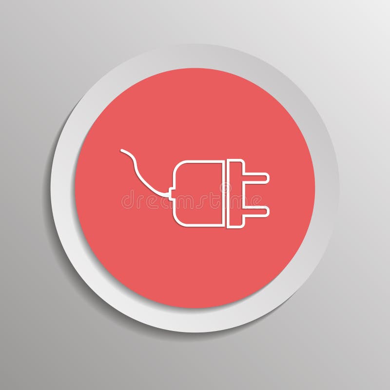 Vector Icon Electrical Plug. Vector Illustration on a Sticker Wi Stock ...