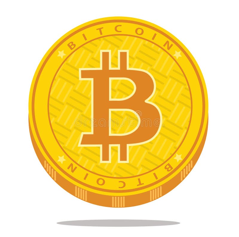 Bitcoin Vector Logo Crypto Currency Icon, Golden Bitcoin Vector Logo,